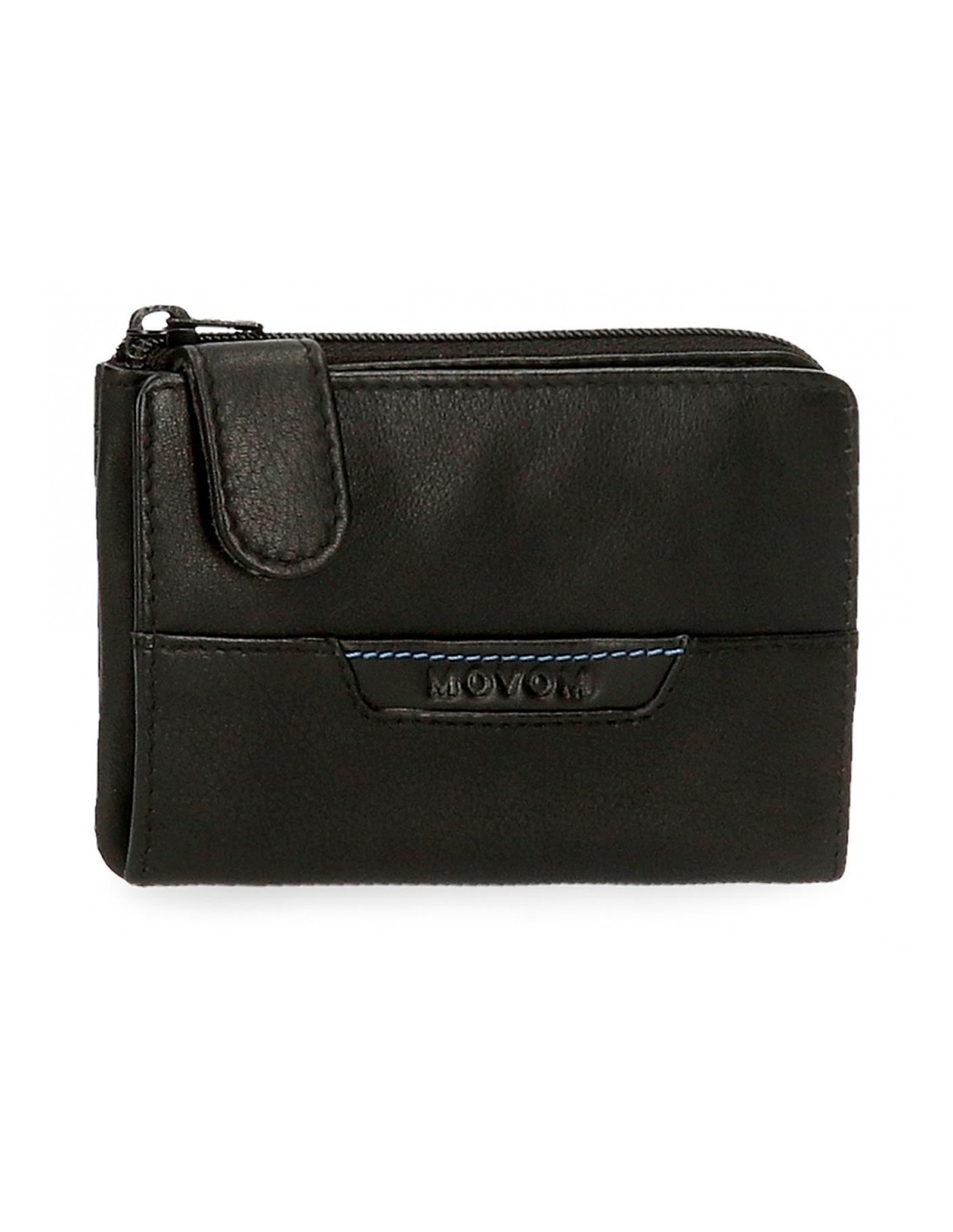 Monedero Tarjetero con Click Caballero Highway Negro de Movom