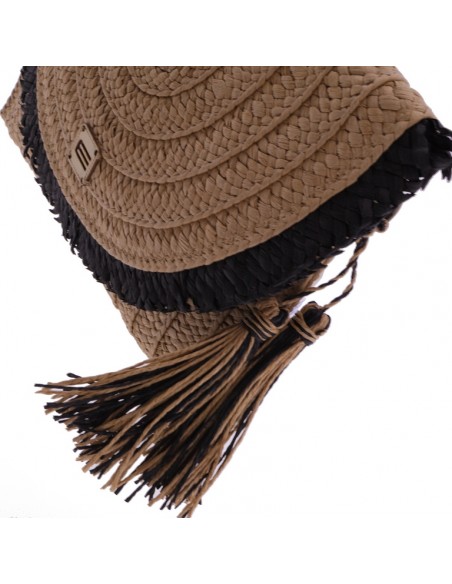 Cartera de Mano Bandolera Rafia Solapa Akina EFerri