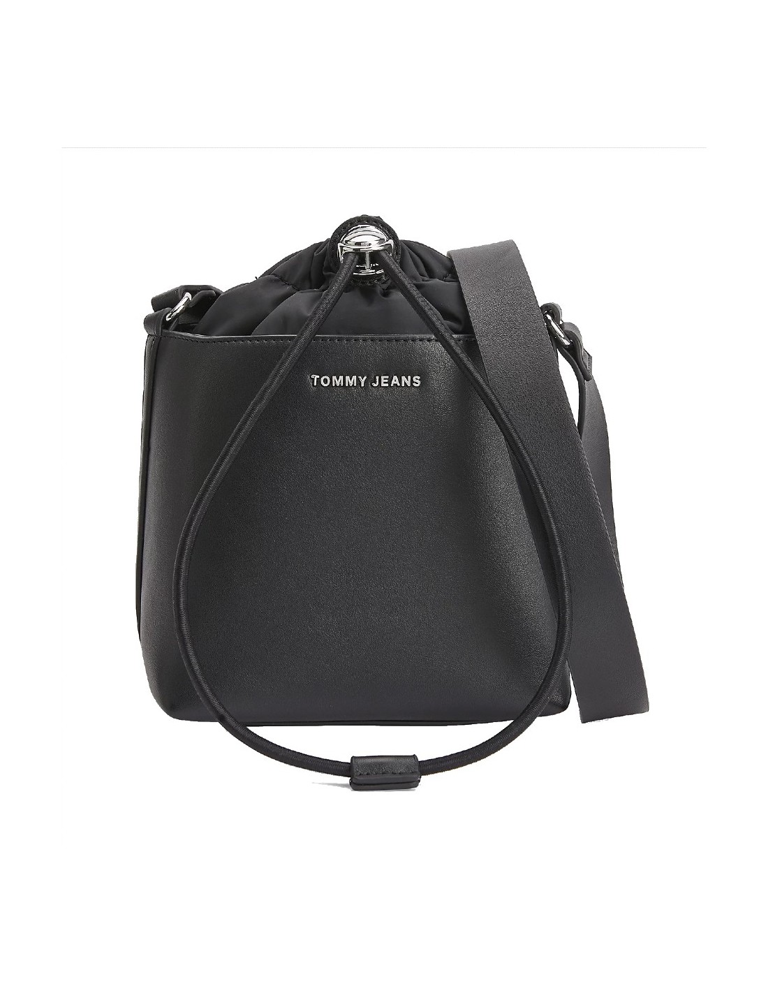 Bolso Bombonera Cierre Fruncido con Bandolera Tommy Jeans Negro
