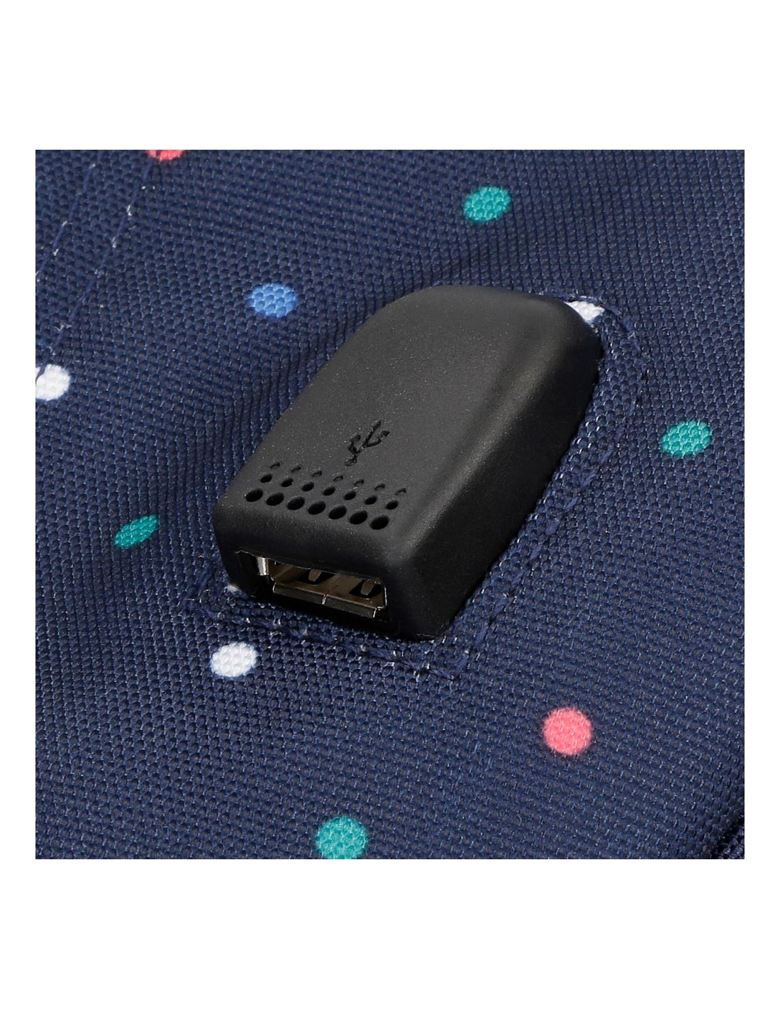 Mochila Escolar un Compartimento con USB Molly Pepe Jeans