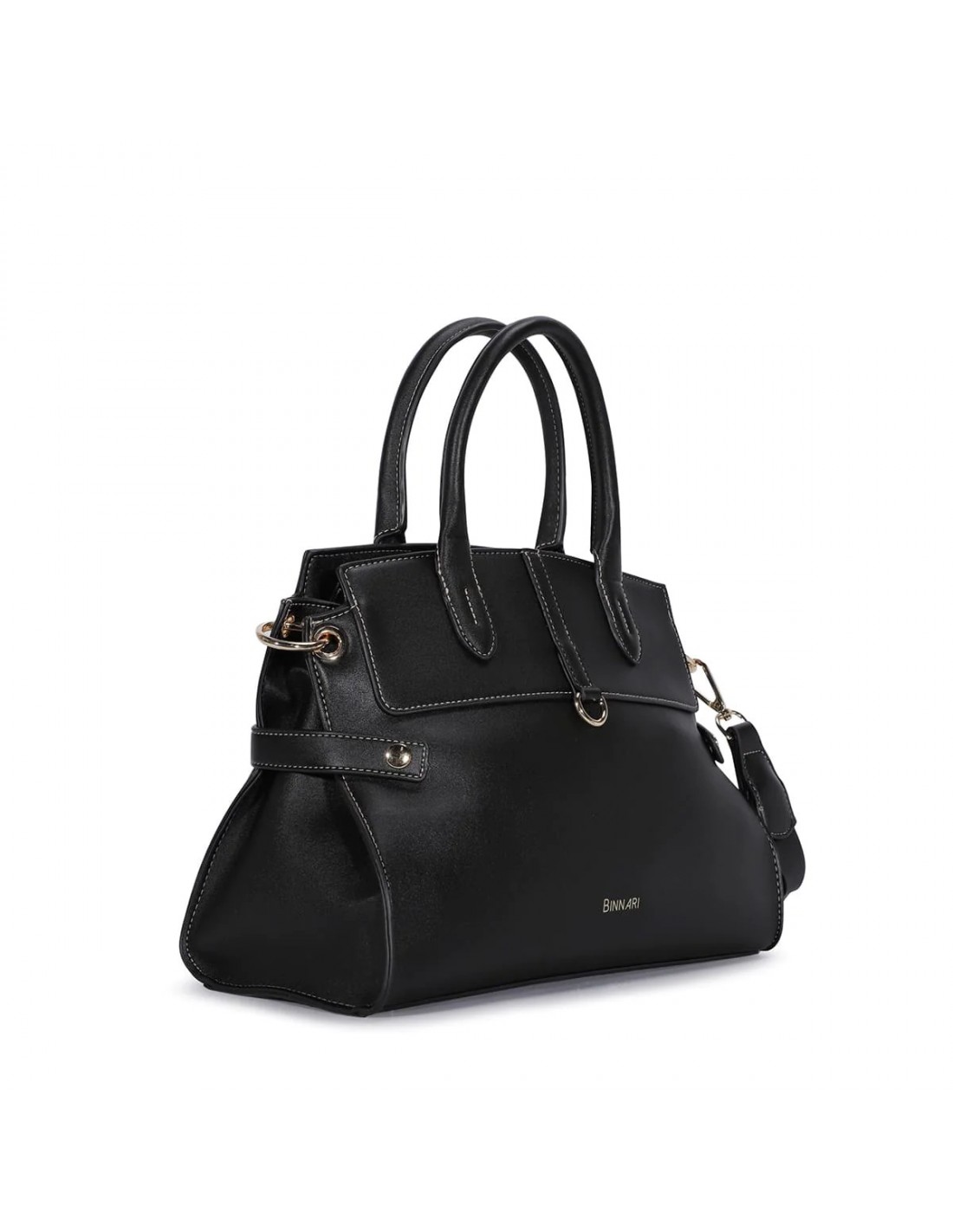 Bolso de Mano Binnari Algarve, Bandolera, Negro